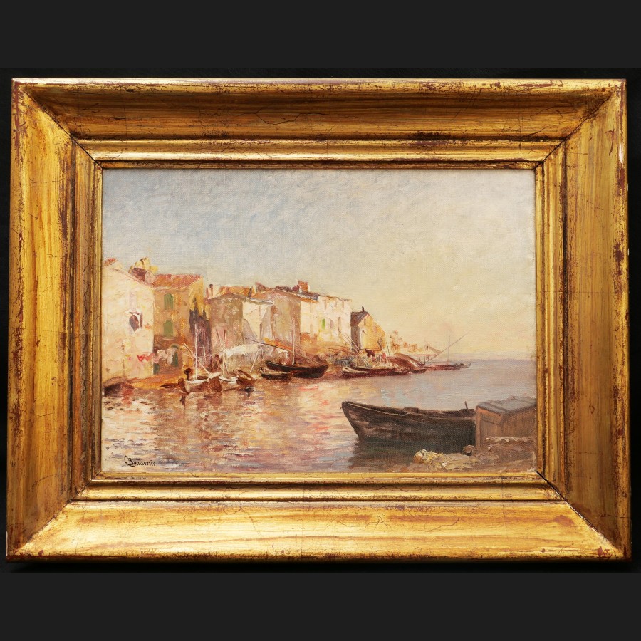 Charles-Joseph BEAUVERIE, La Pointe des Martigues, tableau - Galerie Cerca Trova, tableaux ...