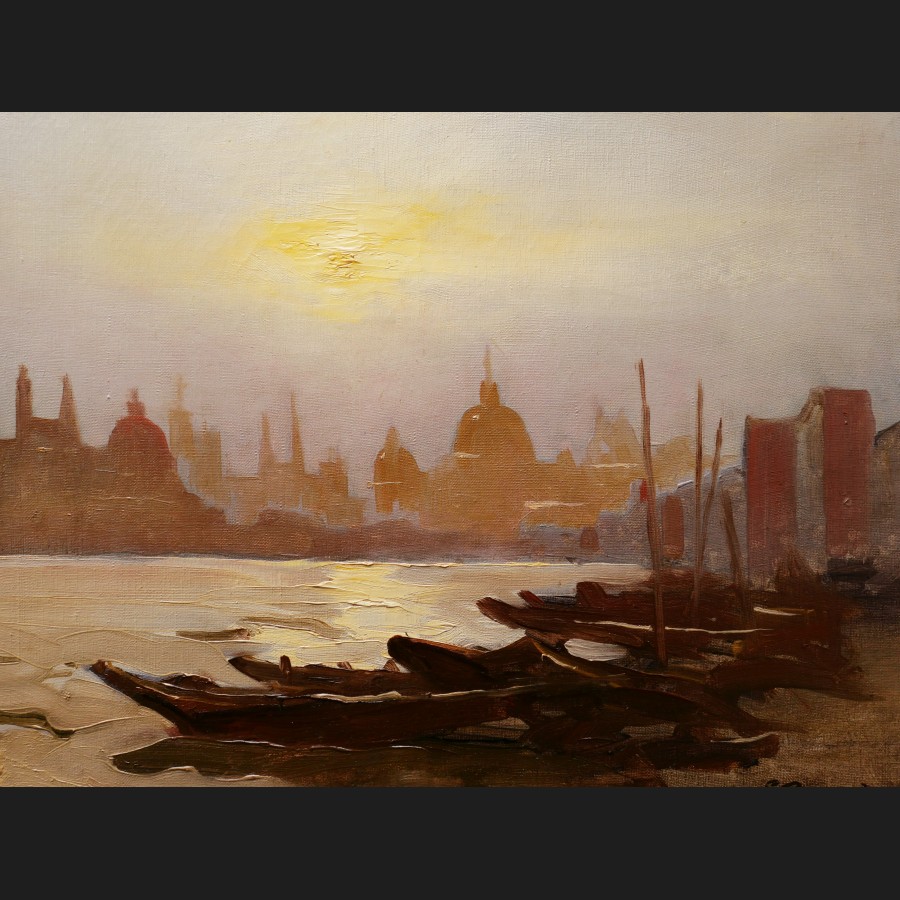 Émile Antoine Joseph CAGNIART, Effet de soleil à Venise, tableau - Galerie Cerca Trova, tableaux ...