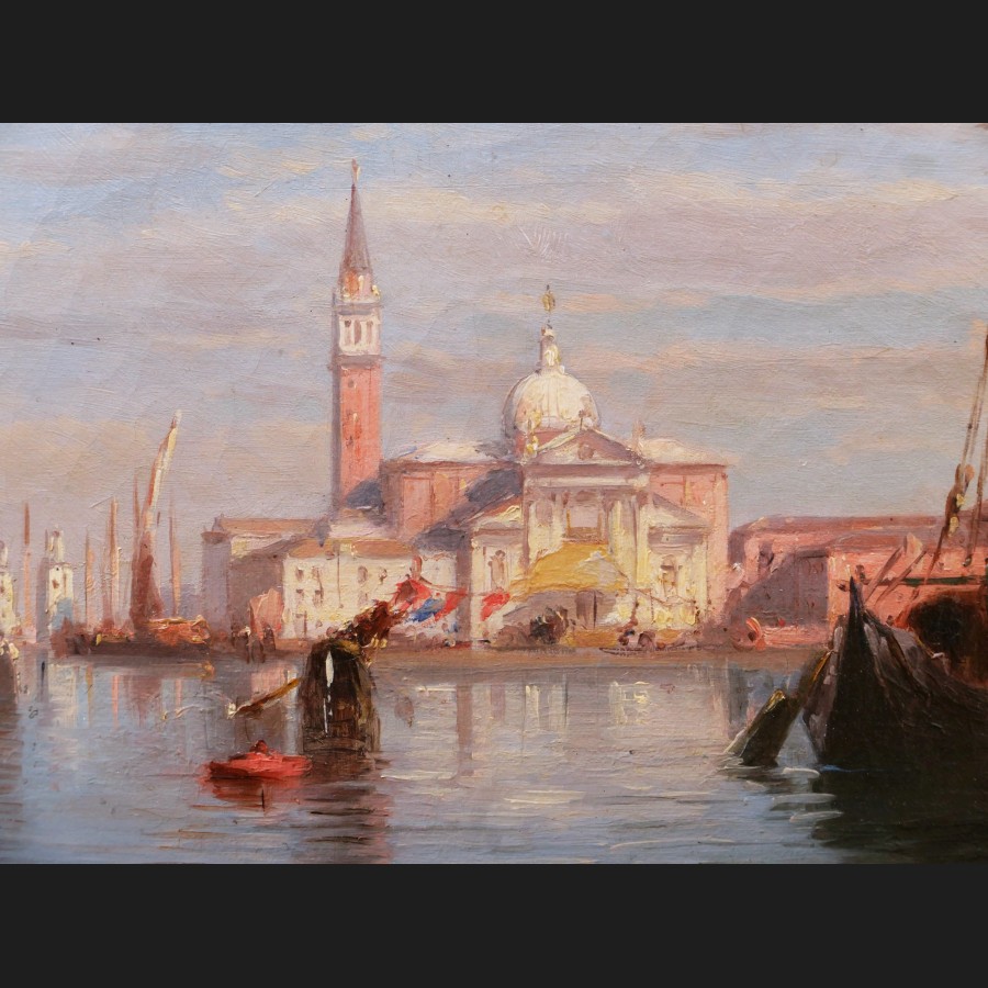 Jean LUCAS, Vue de l'Île de San Giorgio Maggiore à Venise, tableau - Galerie Cerca Trova ...