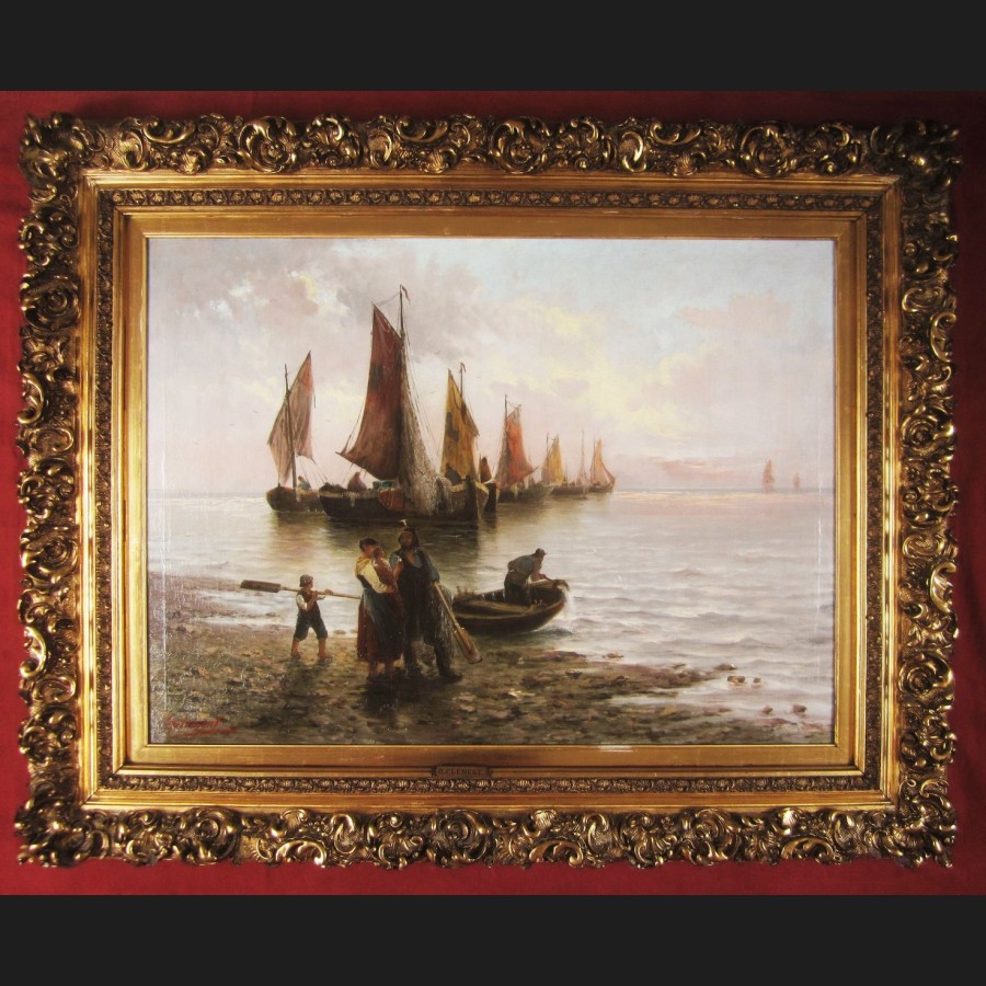 R. CLÉMENT, Marine hollandaise, tableau - Galerie Cerca Trova, tableaux, dessins et estampes du ...